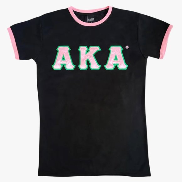 D9 Greeks | Shirts | Alpha Kappa Alpha Classic Ringer Tshirt Black ...